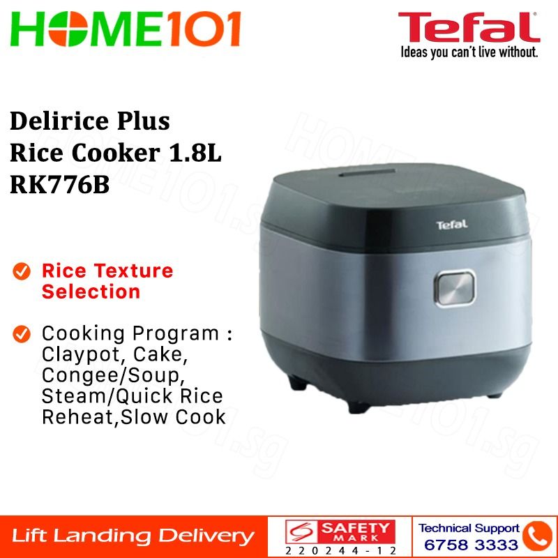 Tefal Delirice Plus Rice Cooker 1.8L RK776B, TV & Home Appliances ...