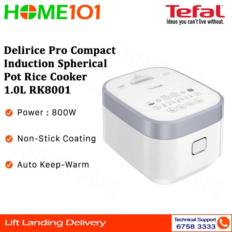 Tefal Delirice Pro Compact Induction Spherical Pot Rice Cooker 1.0L ...