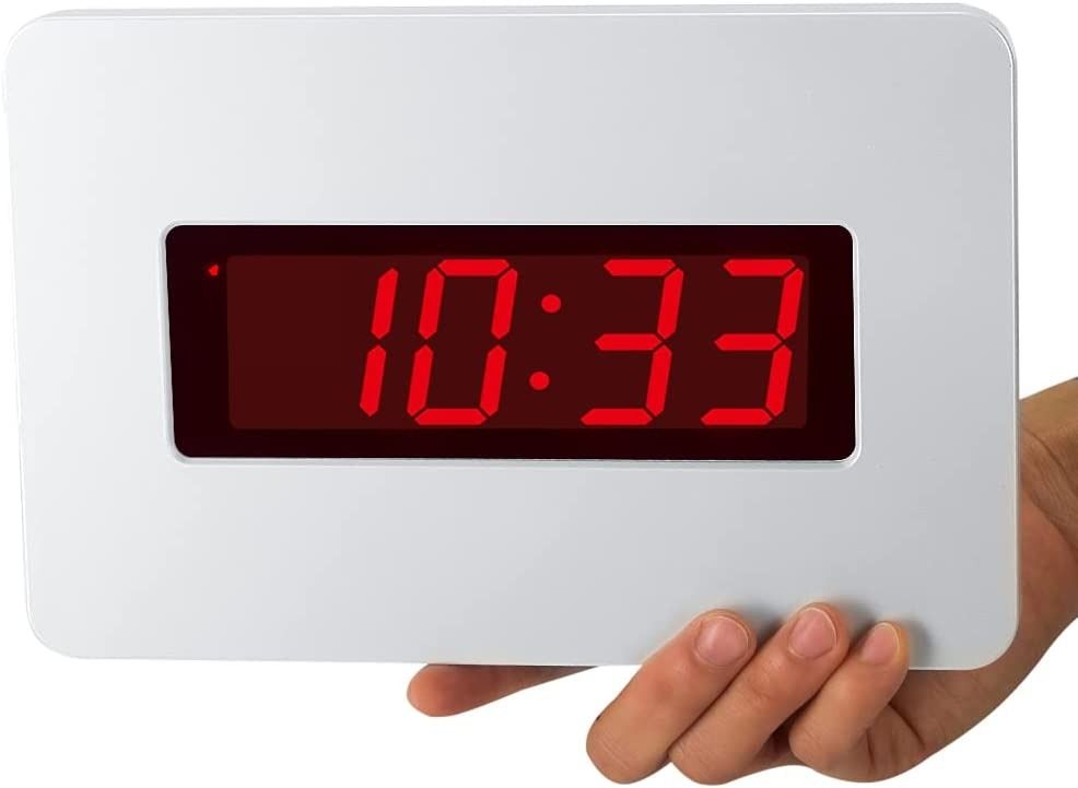Timegyro Battery Power Desk& Self/ Wall Clock with 1.4" Large LED ...