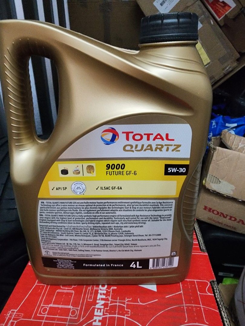 TOTAL ENGINE OIL 5W30 FULL SYNTHETIC, Car Accessories, Accessories on ...