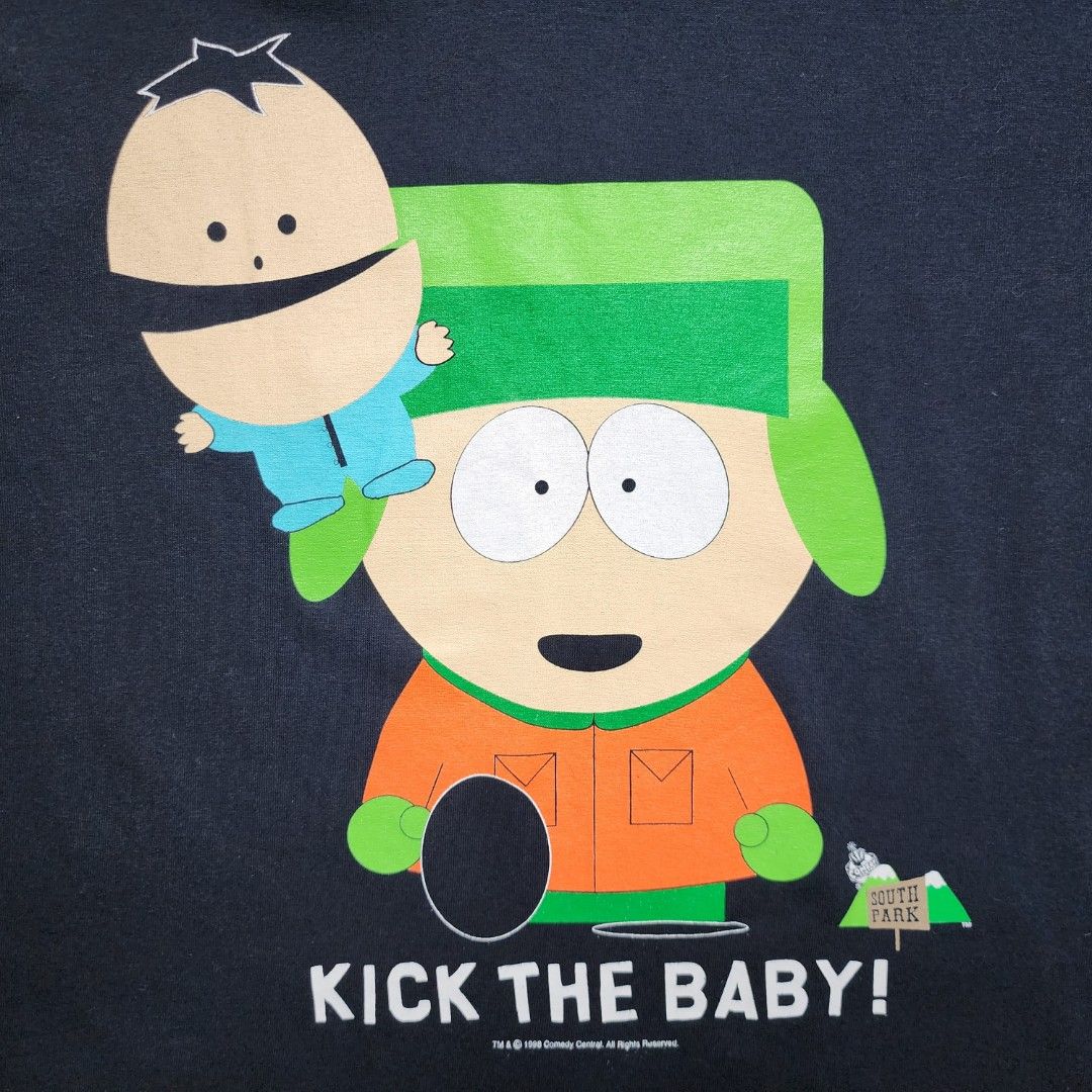 Vintage - 1998 South Park "Kick the Baby" TShirt, Men's Fashion, Tops ...