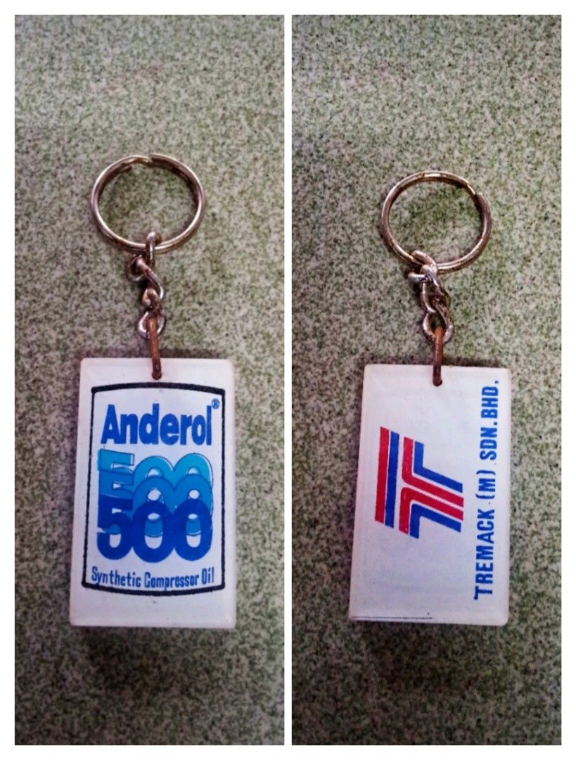 Vintage Anderol 500 Synthetic Compressor Oil Keychain/Rantai Kunci Lama ...