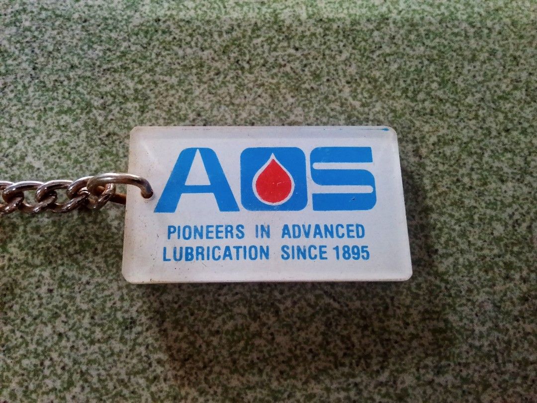 Vintage AOS - Pioneers In Advanced Lubrication Oil Since 1895 Keychain ...