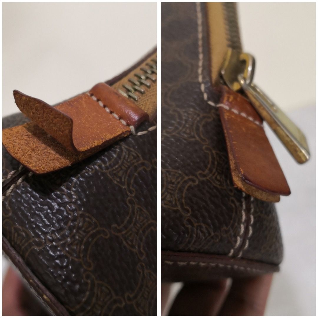 Vintage Celine Macadam Rounded Top Makeup Pouch/Clutch Bag on Carousell