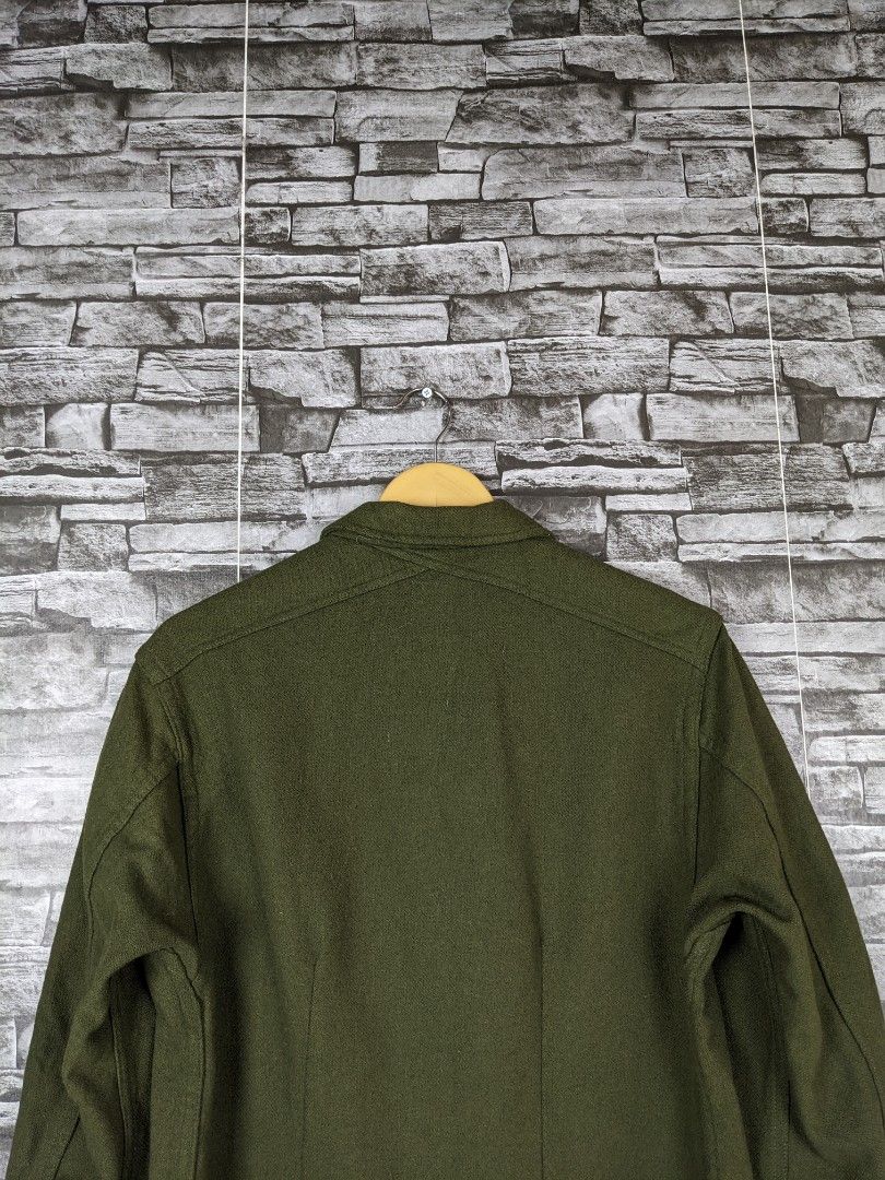 Vintage Military Army Button Winterwear Wool Jacket Pocket Men, Men's ...