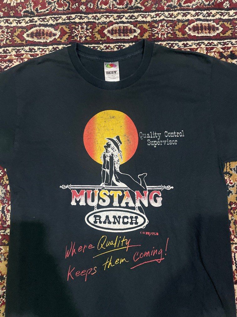 Vintage Mustang Ranch Brothel T-Shirt, Men's Fashion, Tops & Sets ...