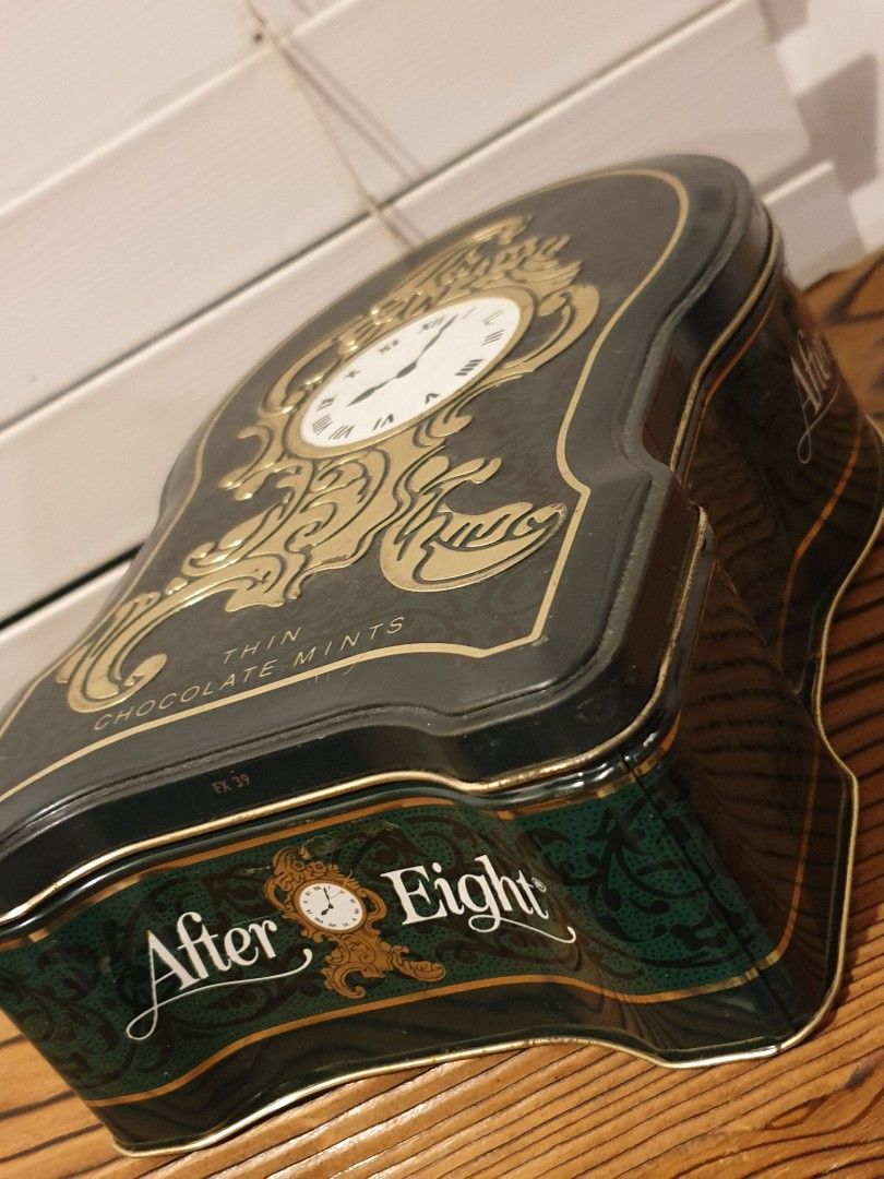 Vintage After Eight Chocolate Clock Shape Tin Box Decorative, Hobbies ...