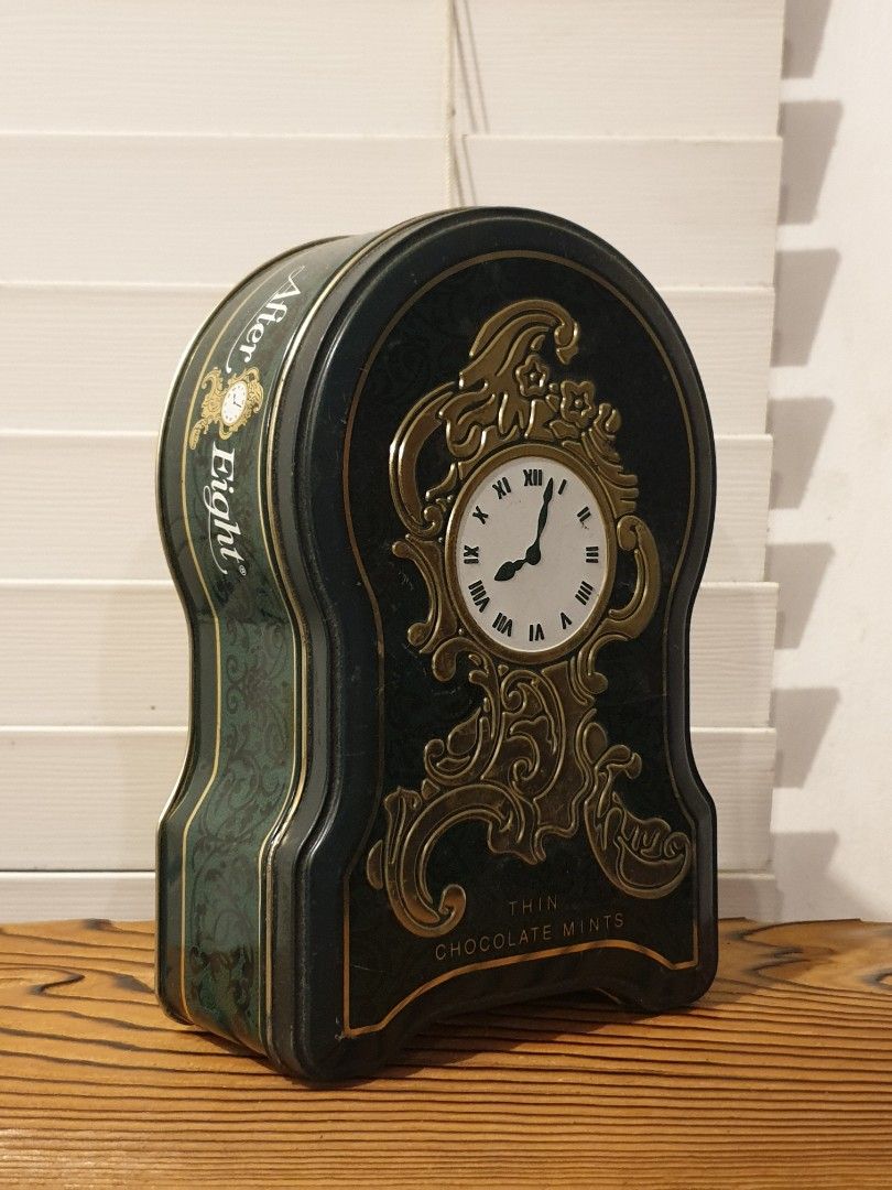 Vintage After Eight Chocolate Clock Shape Tin Box Decorative, Hobbies ...