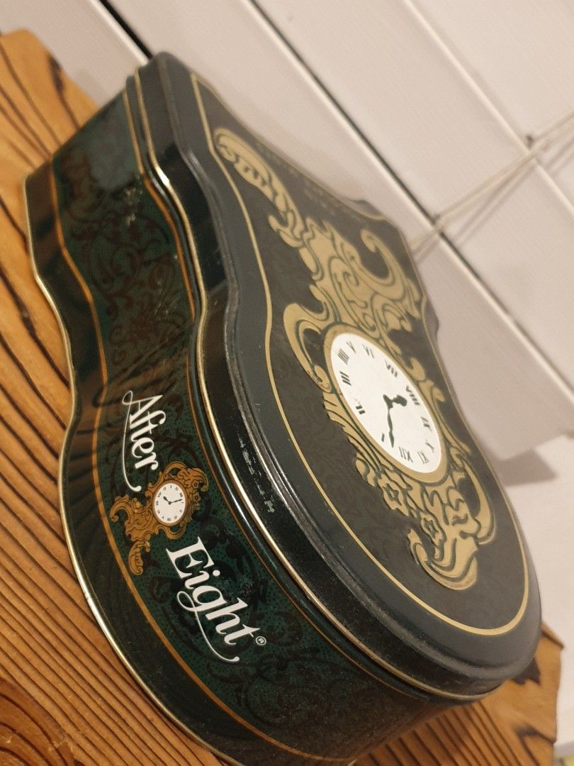 Vintage After Eight Chocolate Clock Shape Tin Box Decorative, Hobbies ...