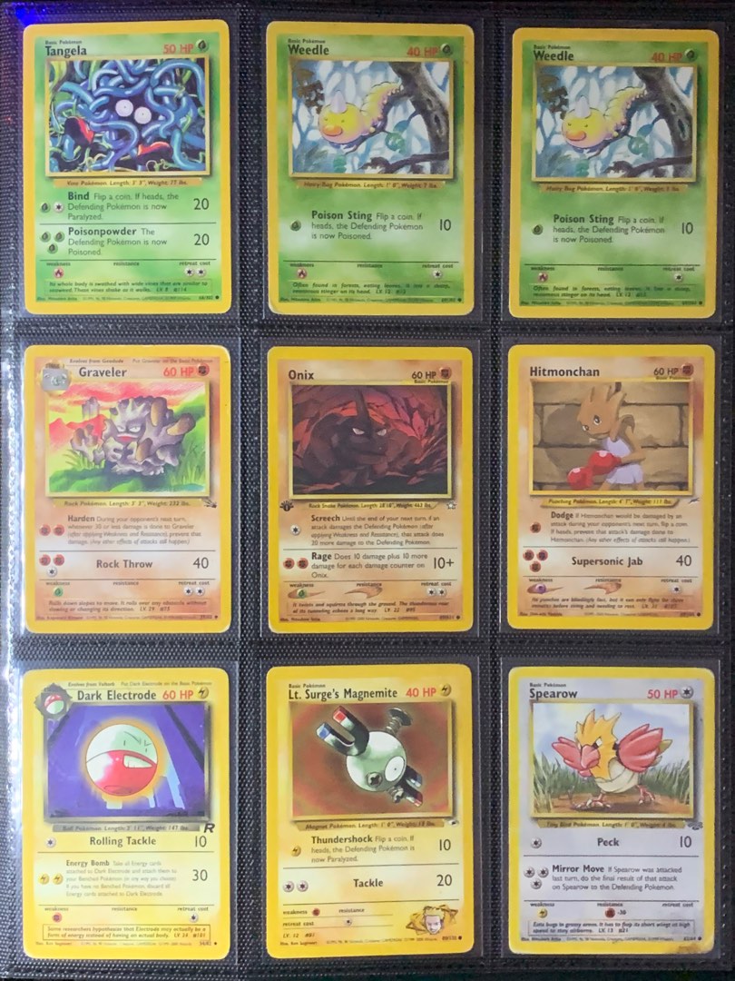 Vintage Pokemon Cards!! WOTC Fossil Base Set Unlimited Gym Heroes ...