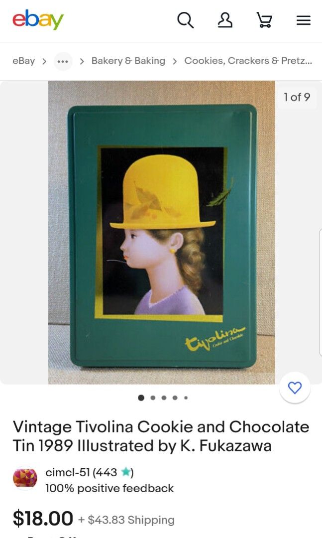 Vintage Tivolina Cookie and Chocolate Tin 1989 Illustrated by K ...