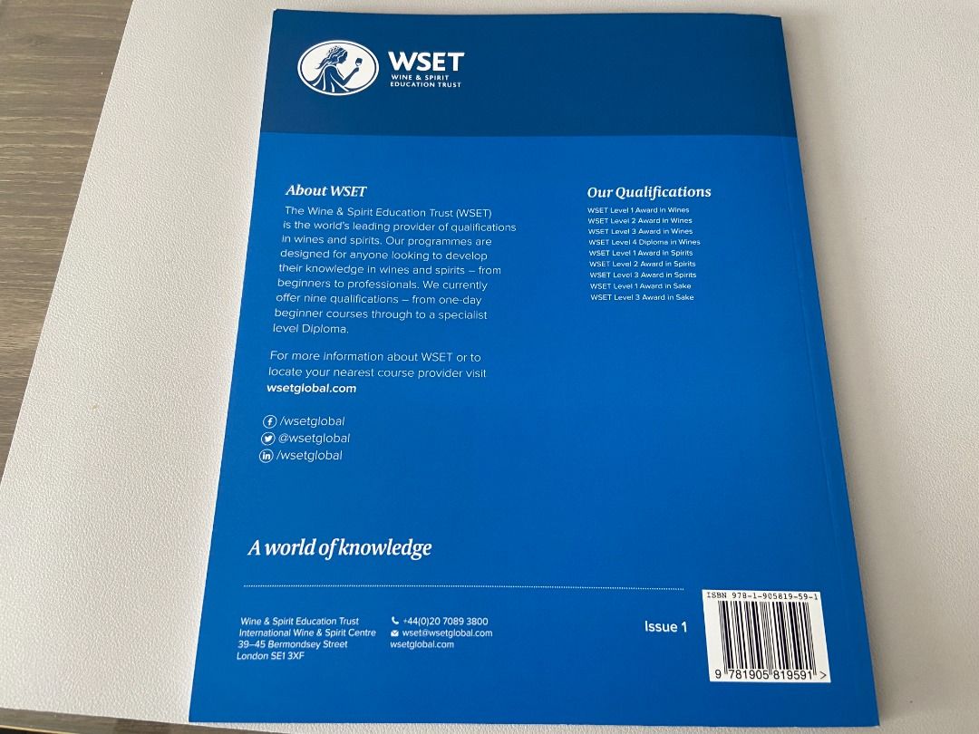 WSET level 2 textbook (English), Hobbies & Toys, Books & Magazines ...