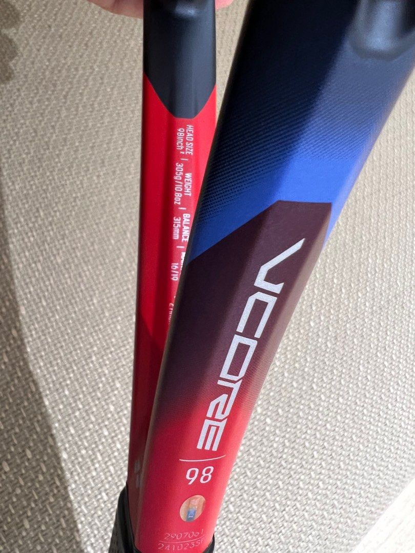 Yonex Vcore 98 2023. Grip 2. MSV Hex hybrid TF Biphase 48/46 tourna ...