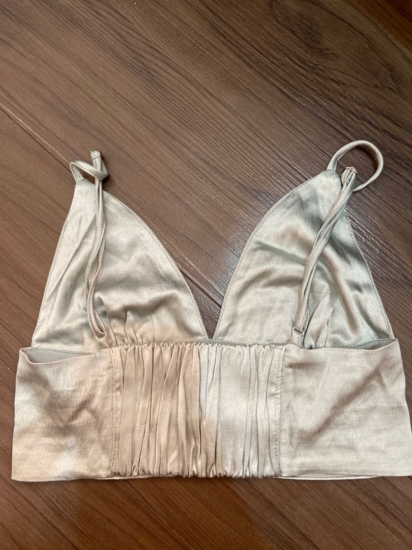 Zara satin bralette on Carousell