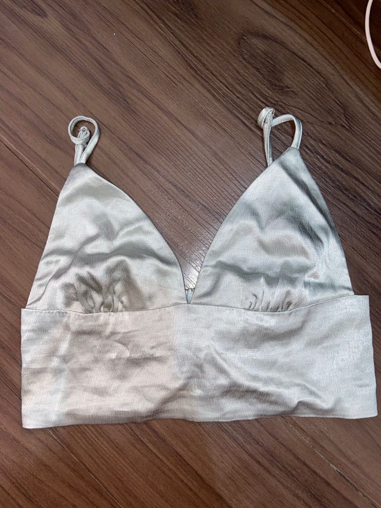 Zara satin bralette on Carousell