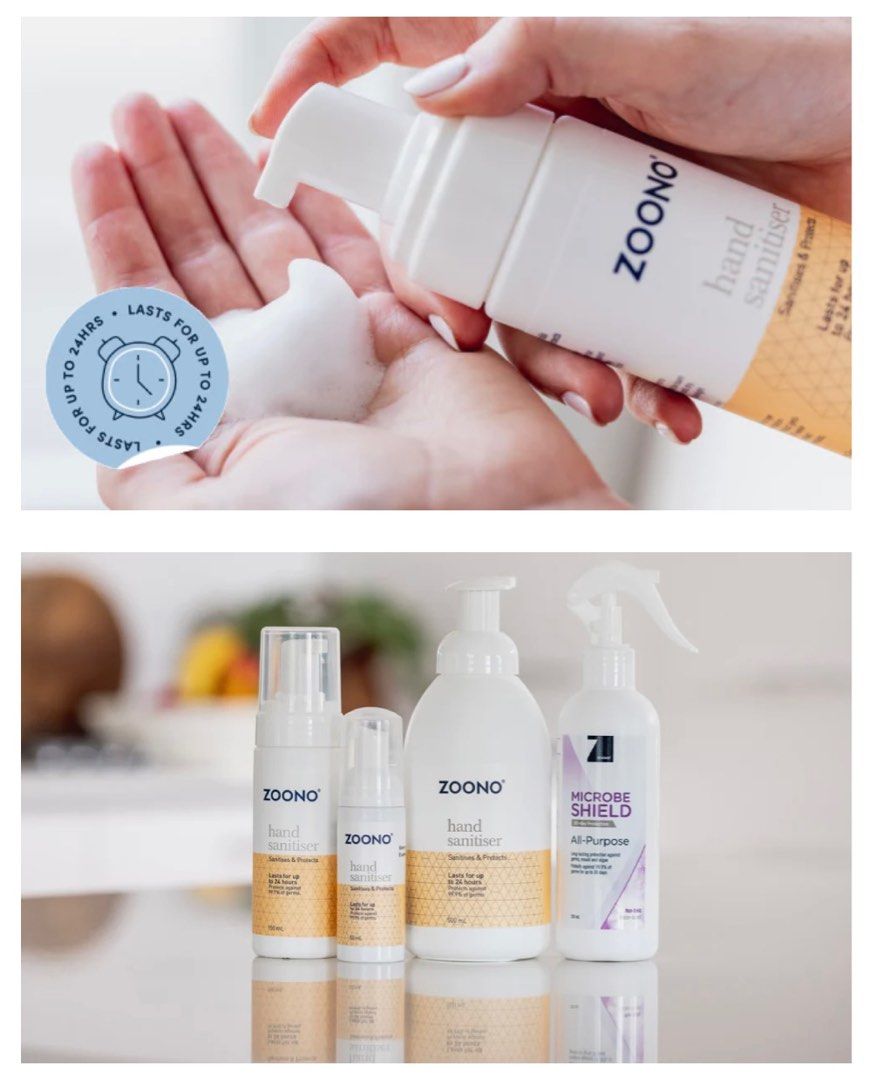 ZOONO Hand Sanitizer 500ml 24-hour Protection Alcohol Free Made In NZ on Carousell