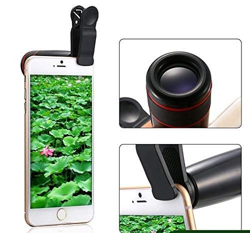 1611) Phone Camera Lens, 8X Zoom Telephoto Lens for Smartphone 2 in 1 ...