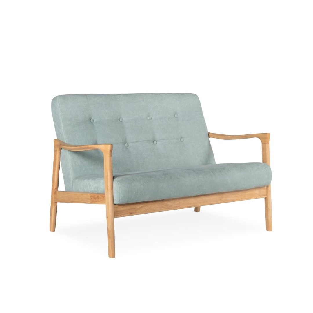 [Brand New] 2-Seater Sofa Muji style - Solid Rubberwood, Furniture ...