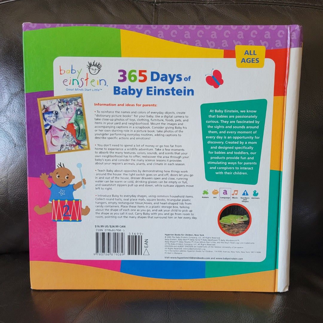 365 Days of Baby Einstein 2003 Picture Book 硬皮書, 興趣及遊戲, 書本 & 文具, 兒童書籍 ...