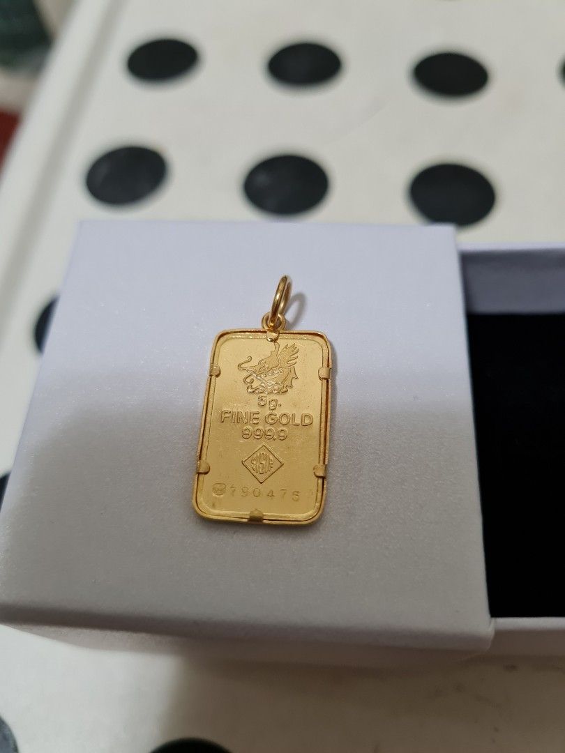 999.9 gold bar + 916 frame 6.47g, Women's Fashion, Jewelry & Organisers ...