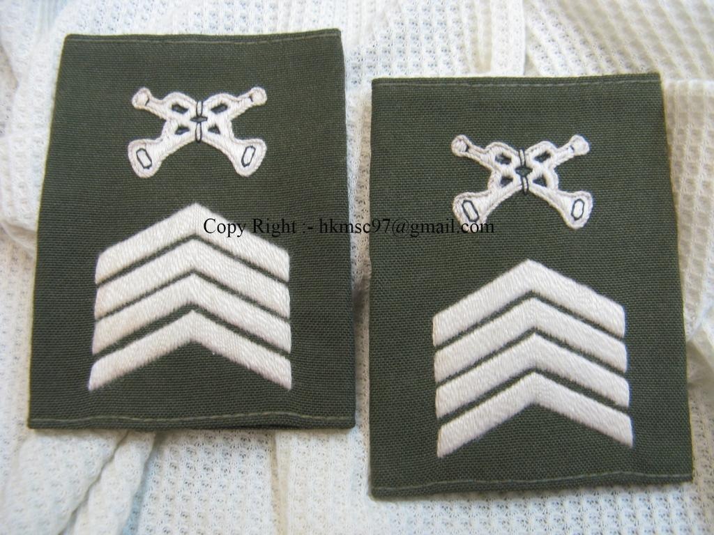 英國陸軍 - 皇家來福槍兵團 / Rifle Regt. - (一級軍號隊長 / Bugle Major - 1st Class) 階級肩章 ...