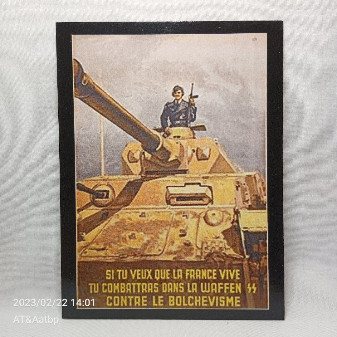 WW2 German SS Waffen Recruitment in France poster photo postcard, Hobbies & Toys, Stationary ...