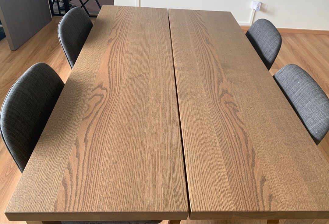 ABLE TO NEGO Solid wood - 4 seater dining table, Furniture & Home ...