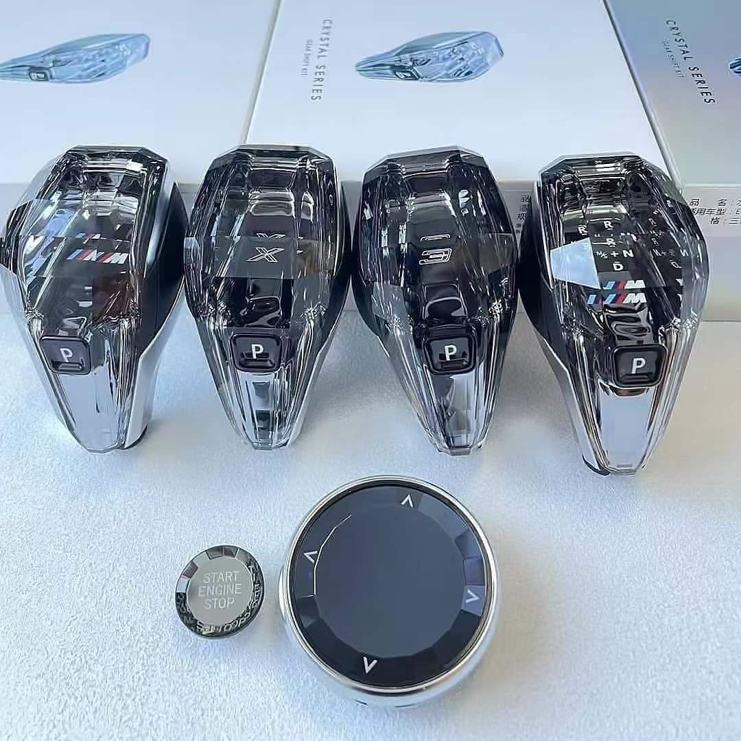 Aftermarket BMW Luxury Crystal Gear Knob, iDrive Knob and Push Start ...