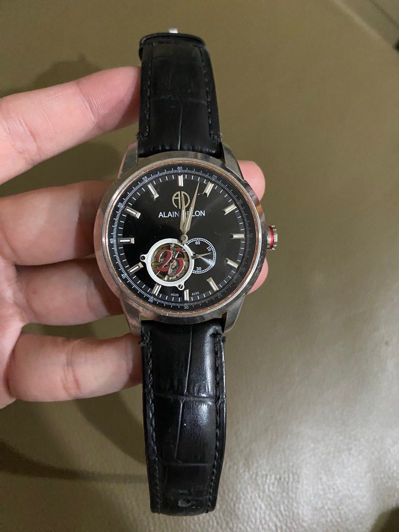 Alain Delon Automatic Watch Used, Men's Fashion, Watches & Accessories ...