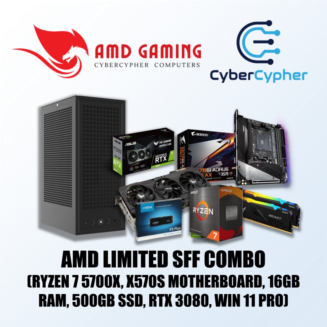 AMD Limited SFF Combo (Ryzen 7 5700X, x570S Motherboard, 16GB Ram ...