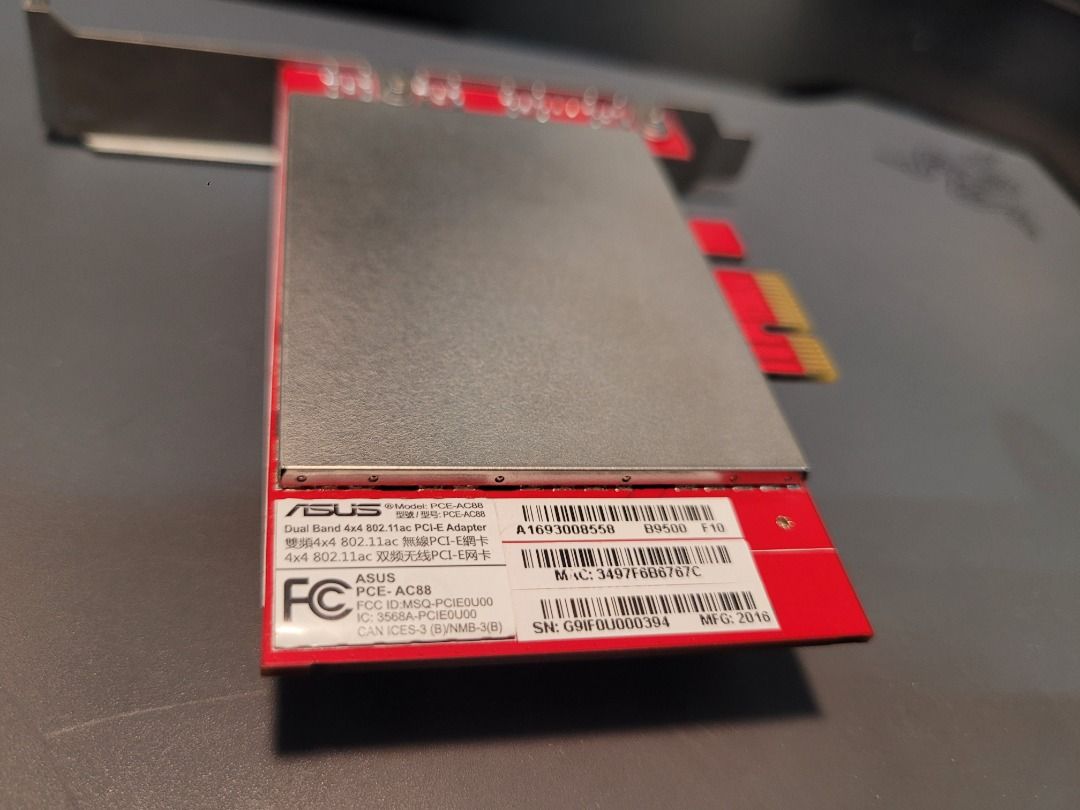 Asus PCE-AC88 Dual-band AC3100 4x4 Wi-Fi PCIe adapter with 4 antenna ...