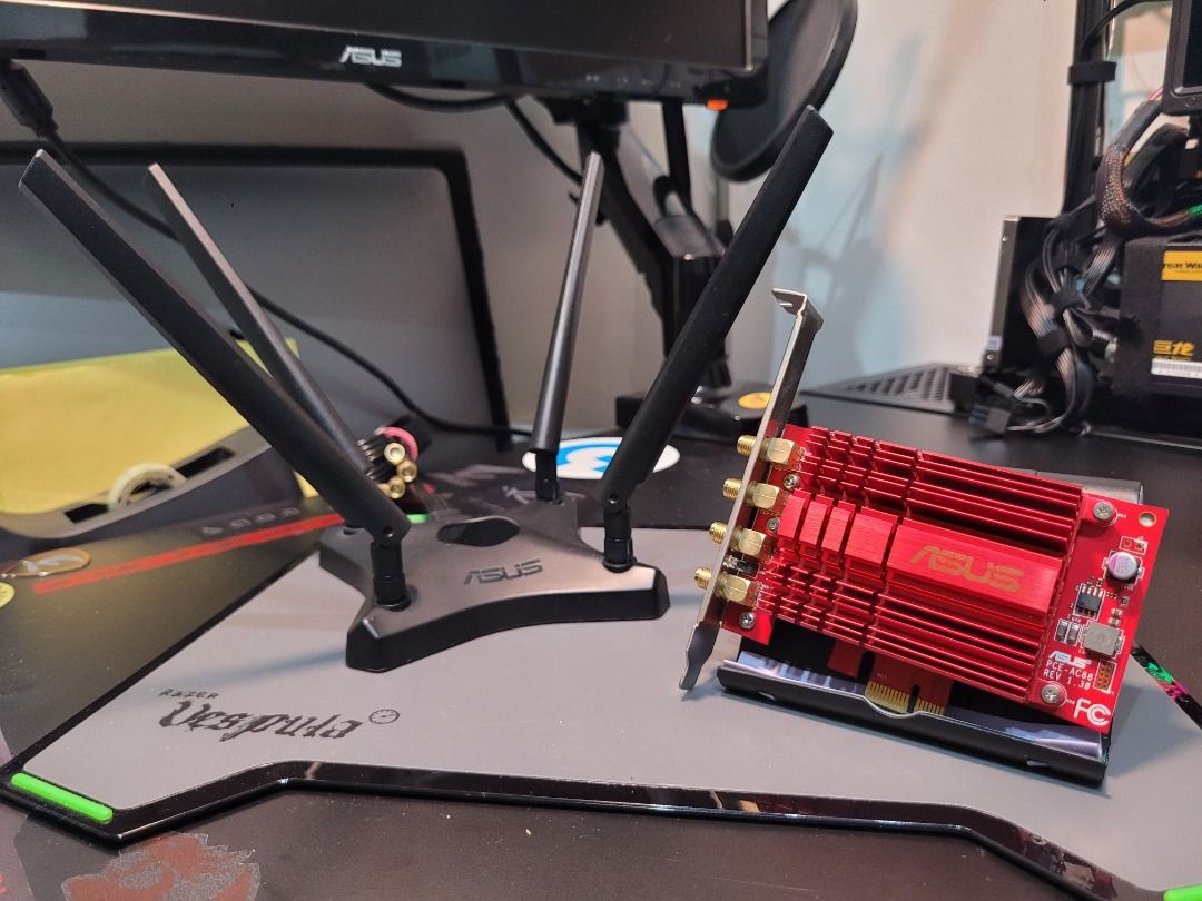 Asus PCE-AC88 Dual-band AC3100 4x4 Wi-Fi PCIe adapter with 4 antenna ...