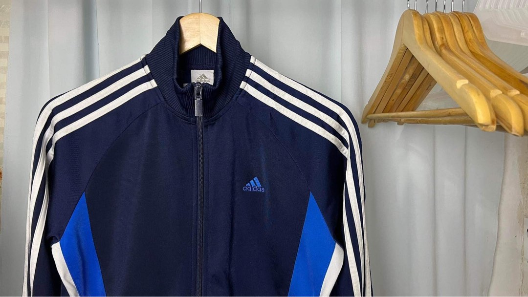 Authentic ADIDAS tri color Jacket on Carousell
