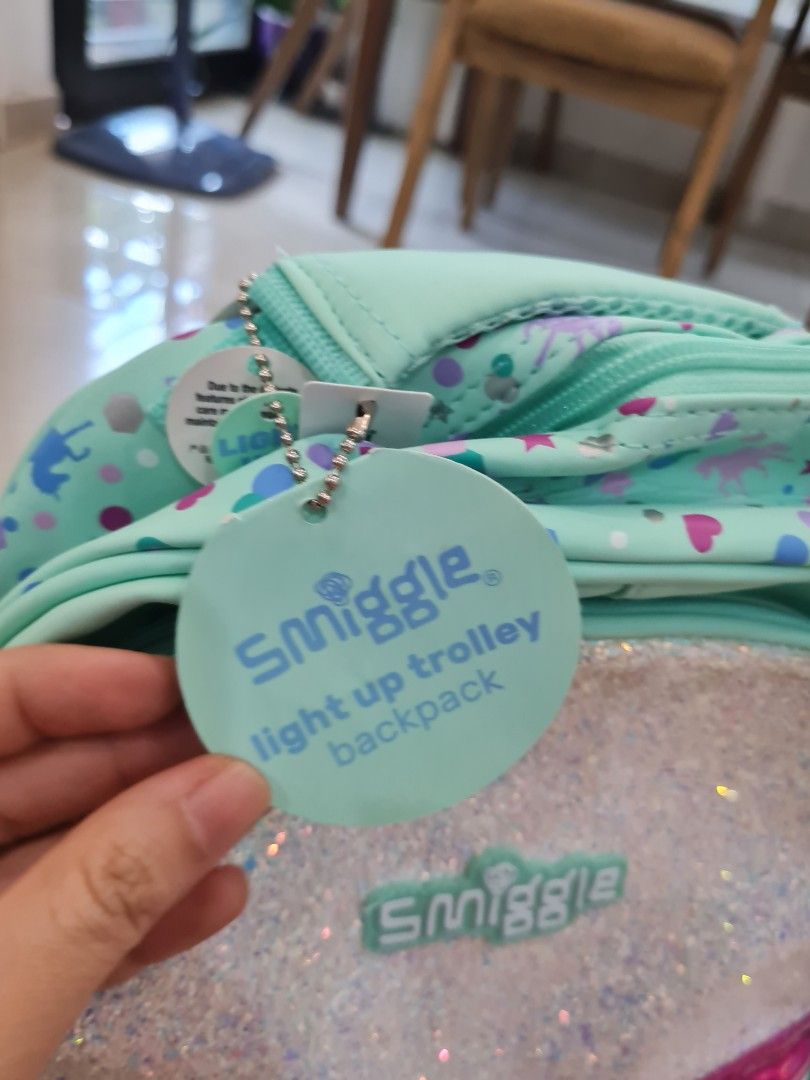 Authentic Smiggle light-up trolley bag, Babies & Kids, Babies & Kids ...