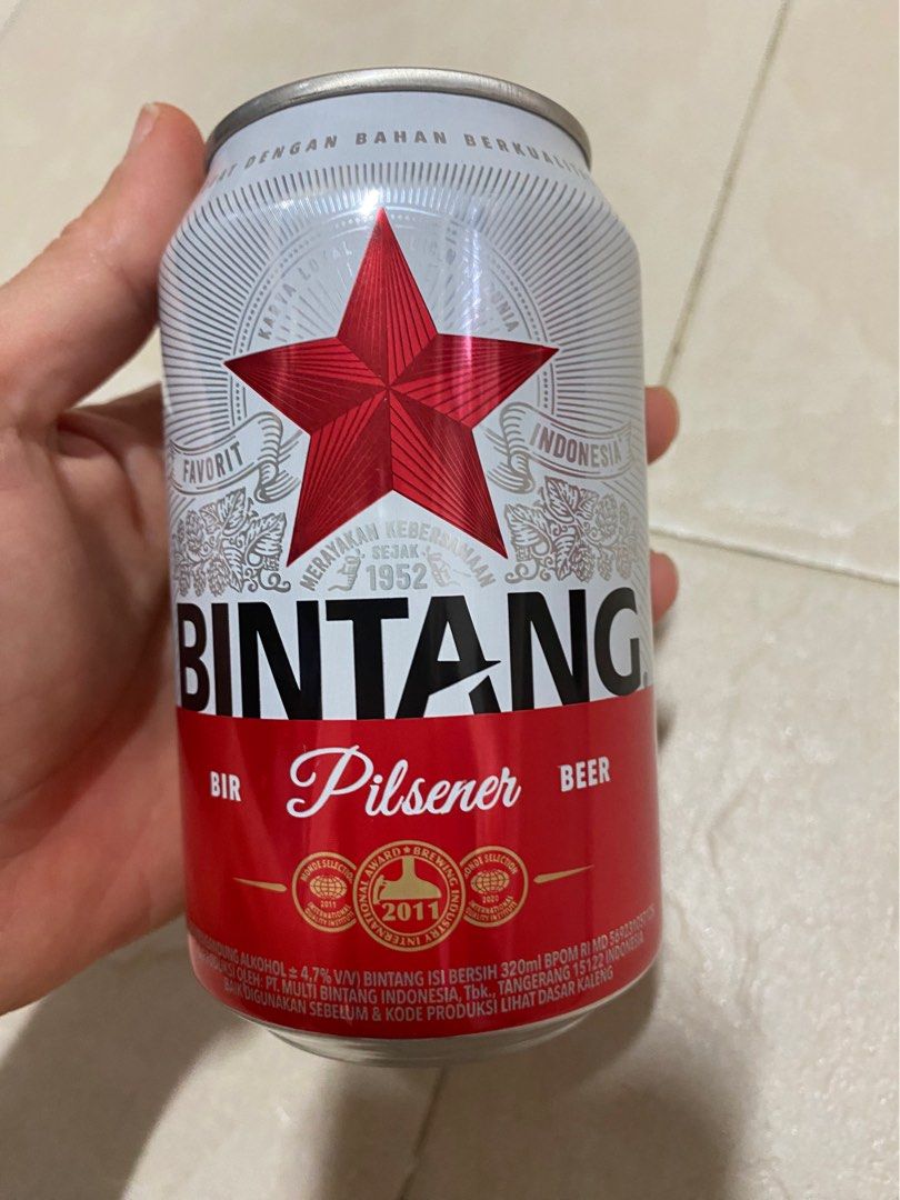 Bintang Beer 3 cans, Food & Drinks, Alcoholic Beverages on Carousell