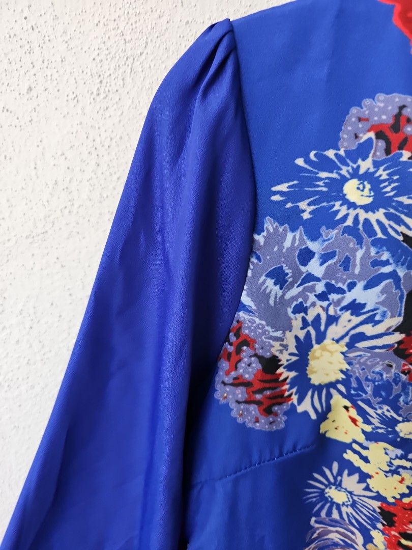 BLUE Batik Dress, Women's Fashion, Dresses & Sets, Dresses on Carousell