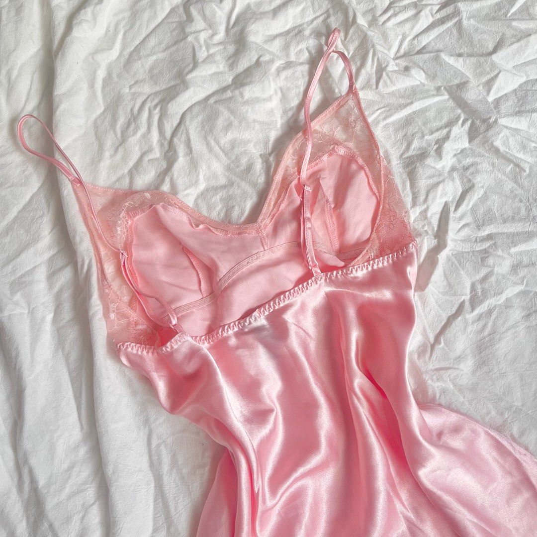 BNWT Victoria’s Secret Very Sexy Satin And Lace Slip Sweet Baby Pink ...