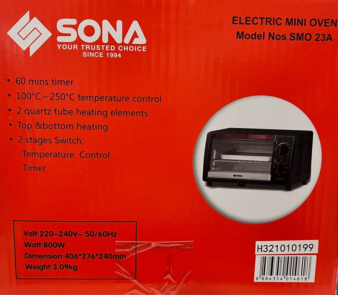 Brand New SONA electrical oven 10L, TV & Home Appliances, Kitchen Appliances, Ovens & Toasters ...