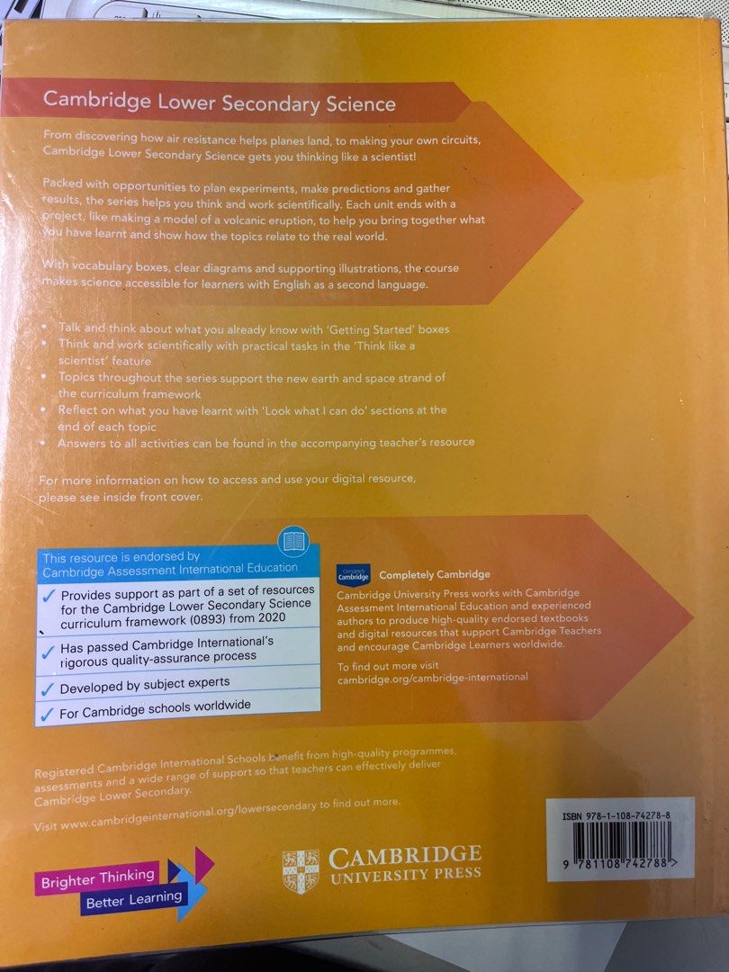 Cambridge Lower Secondary Science Learners Book 7 year 7 2nd edition ...