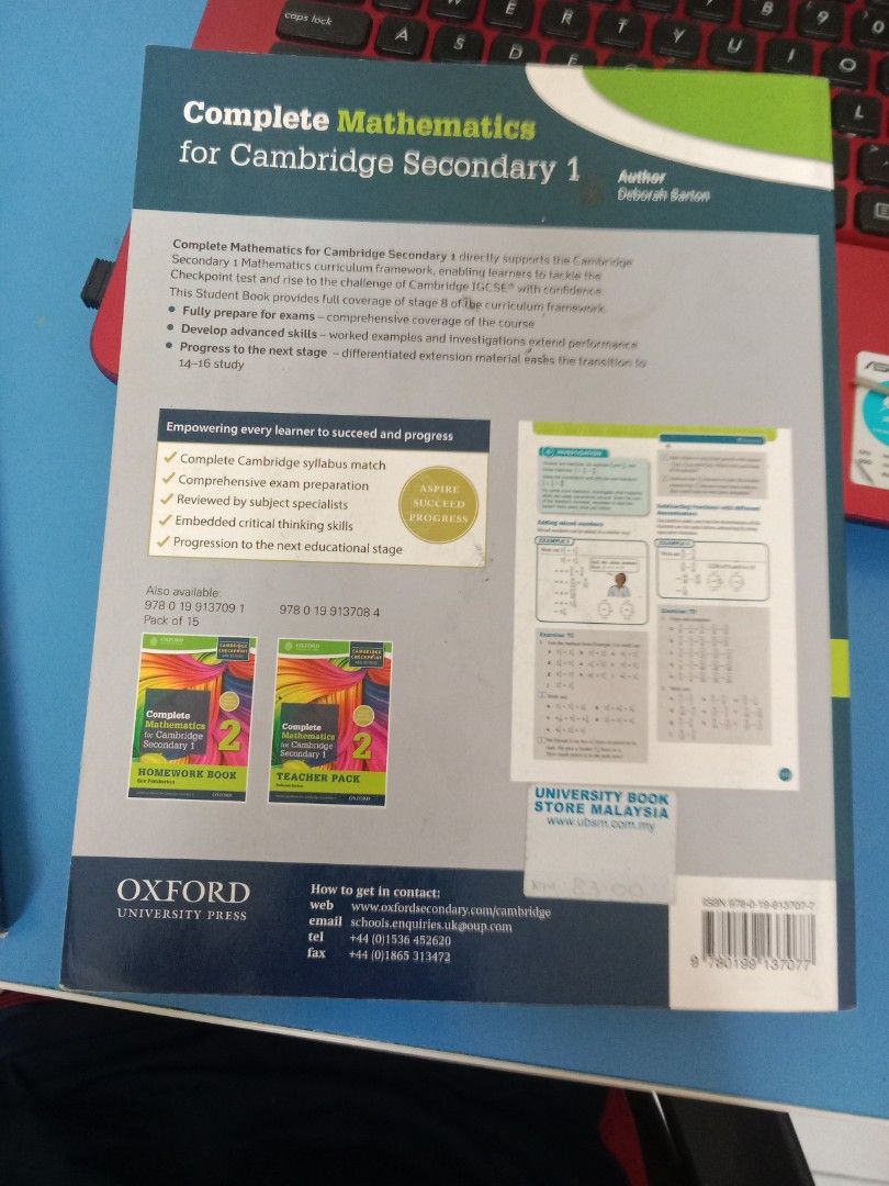 Cambridge Maths book, Hobbies & Toys, Books & Magazines, Textbooks on ...