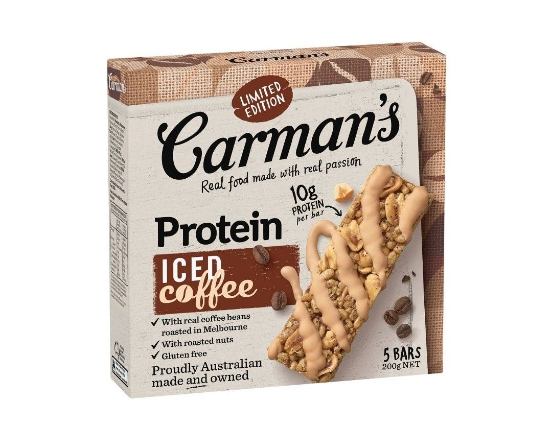 Carman's Iced Coffee Protein Bar, Food & Drinks, Packaged & Instant ...