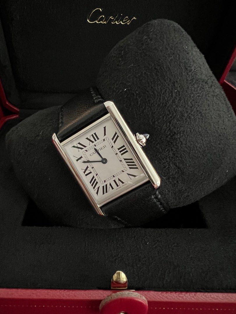 Cartier Tank Solarbeat L, Luxury, Watches on Carousell