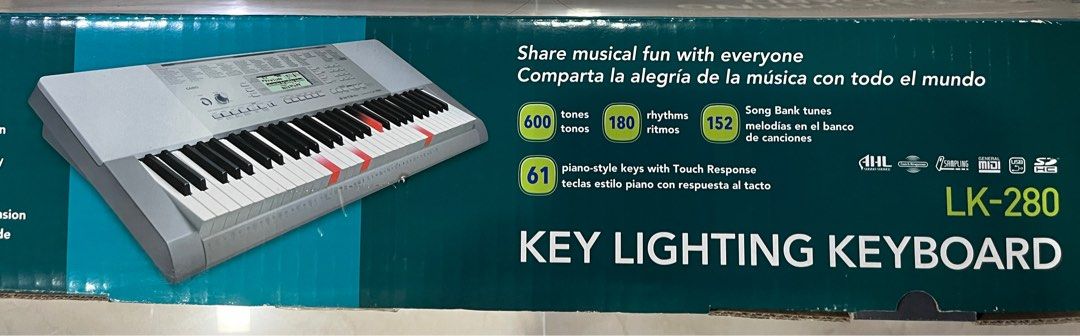 Casio Keyboard LK-280 (Brand New), Hobbies & Toys, Music & Media ...