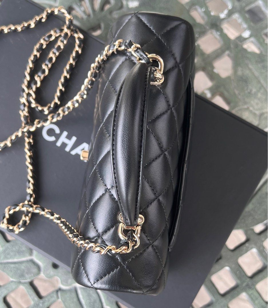 Chanel mini top handle, Luxury, Bags & Wallets on Carousell