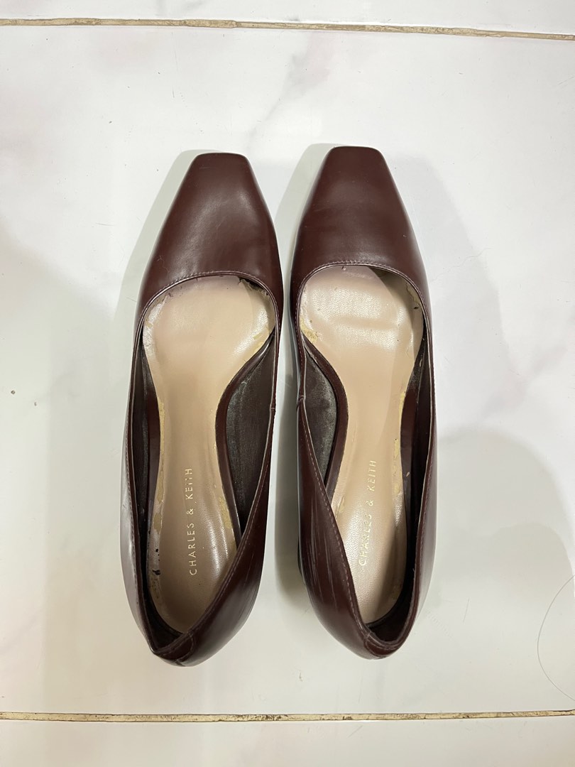 charles and keith ori work shoe, Fesyen Wanita, Sepatu di Carousell