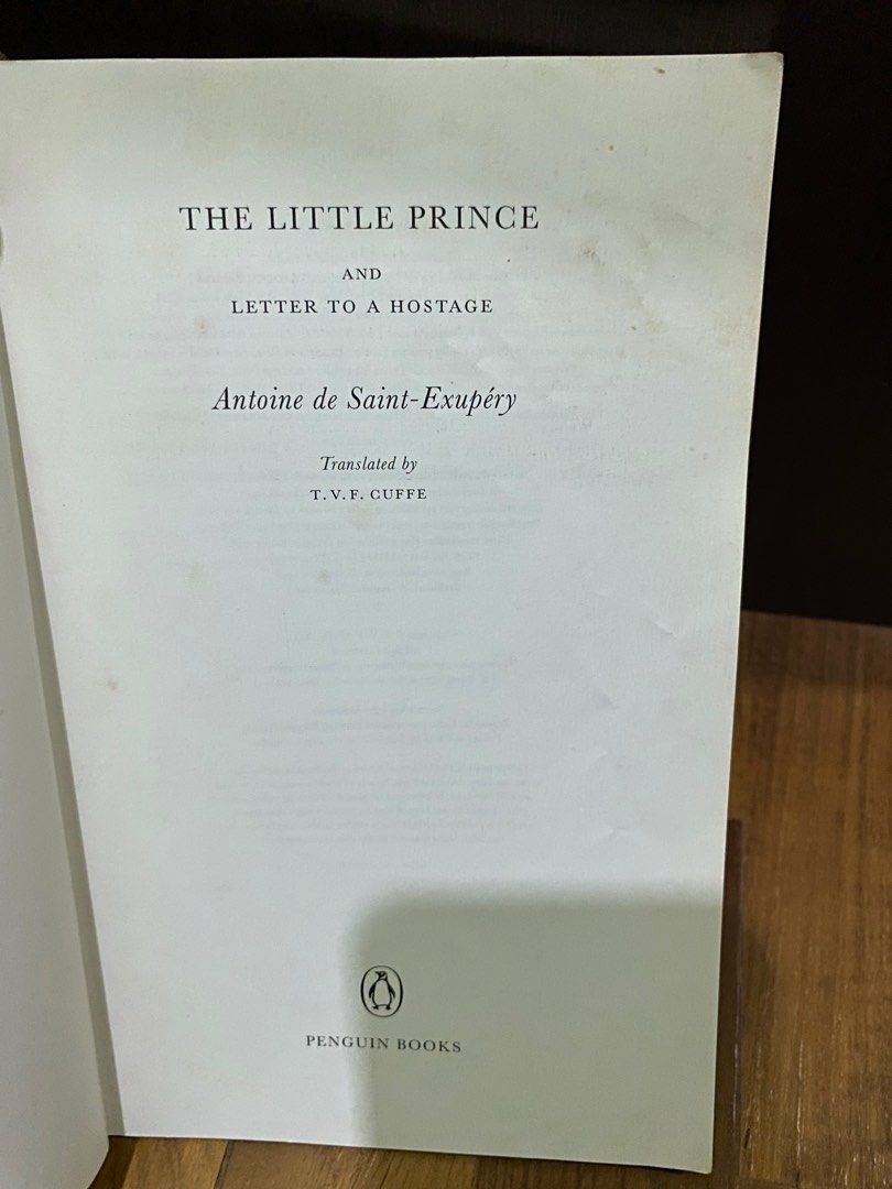(CHEAP!!!) THE LITTLE PRINCE LETTER TO A HOSTAGE PENGUIN CLASSICS MODERN BOOK FICTION READ ...