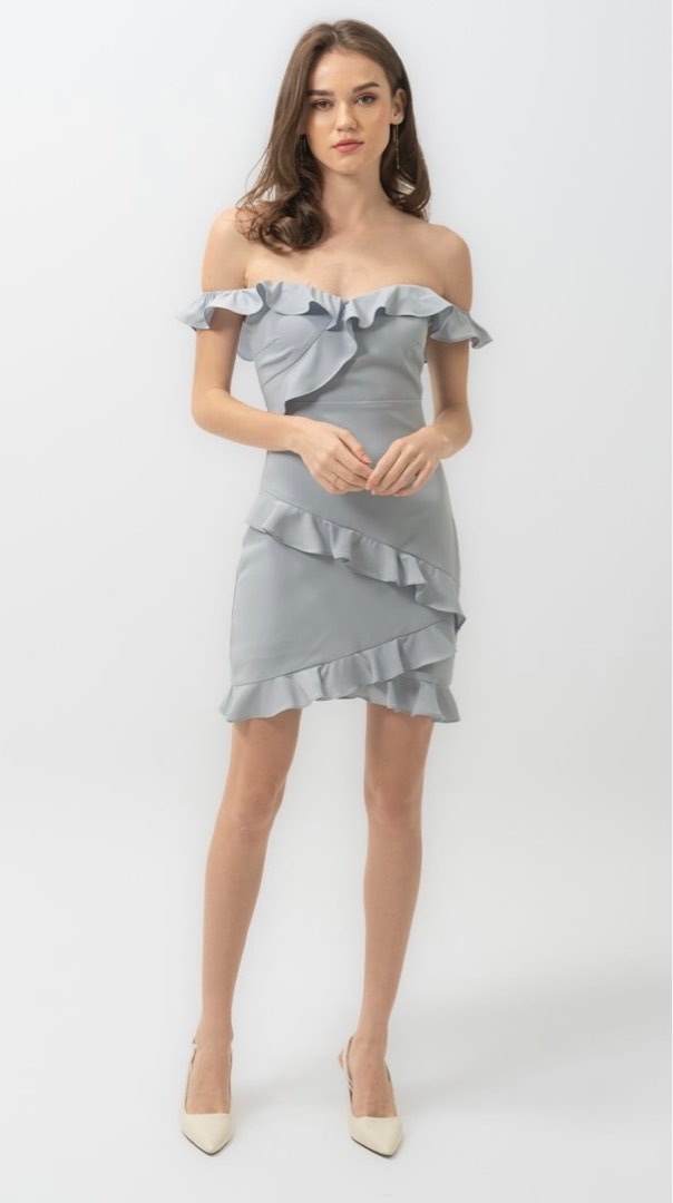 BNWT Chelsea Dress in Dusty Blue, Women's Fashion, Dresses & Sets ...