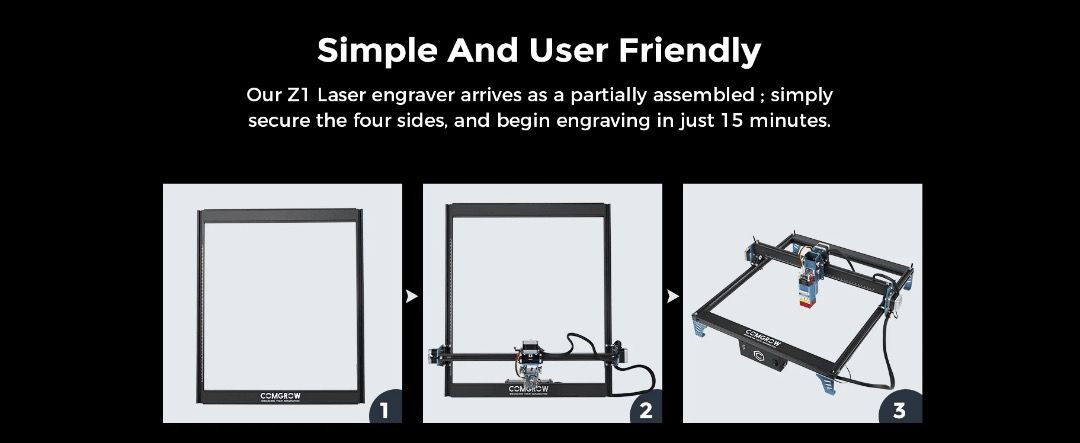 Comgrow Comgo Z1 Desktop 10W Dual Diode Laser Cutting Engraving Machine ...