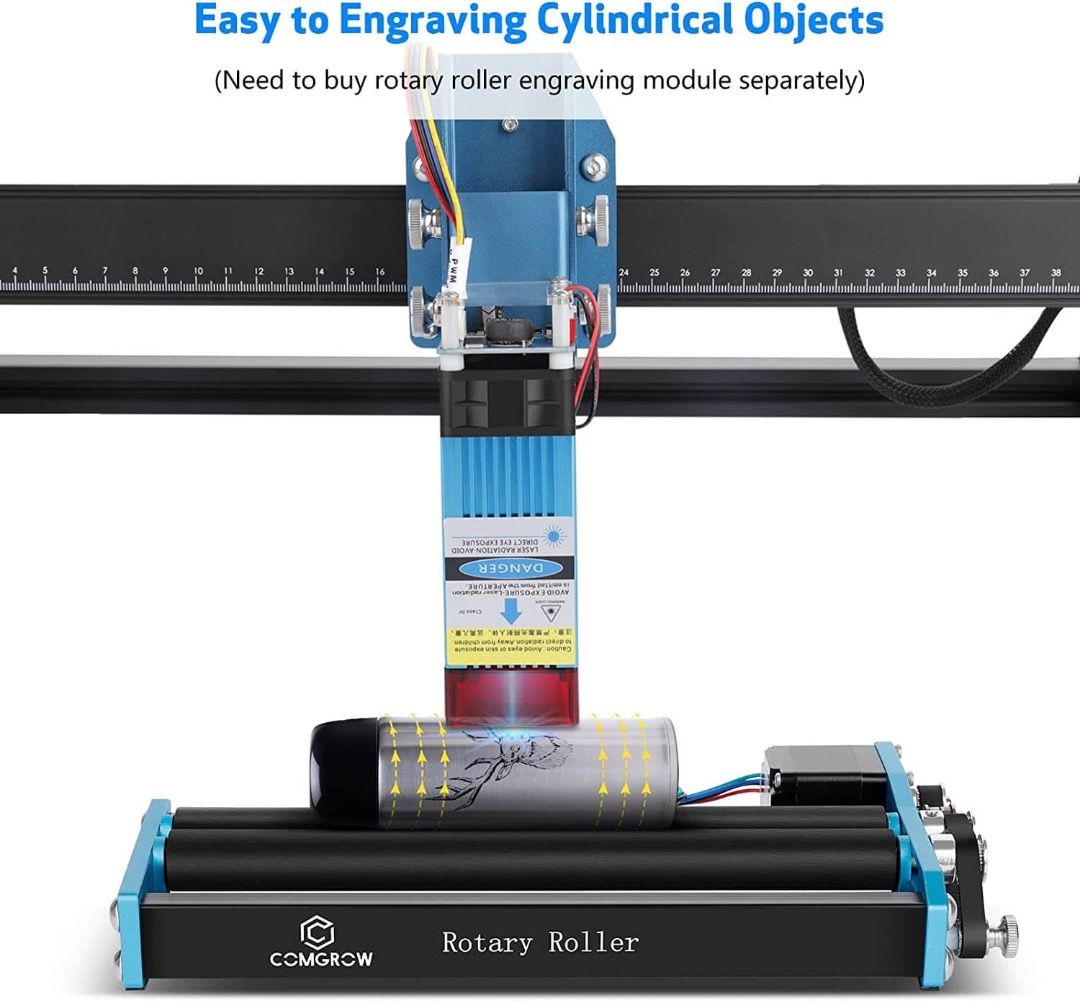 Comgrow Laser Rotary Roller, Laser Engraver Aluminium Y-axis Rotary ...