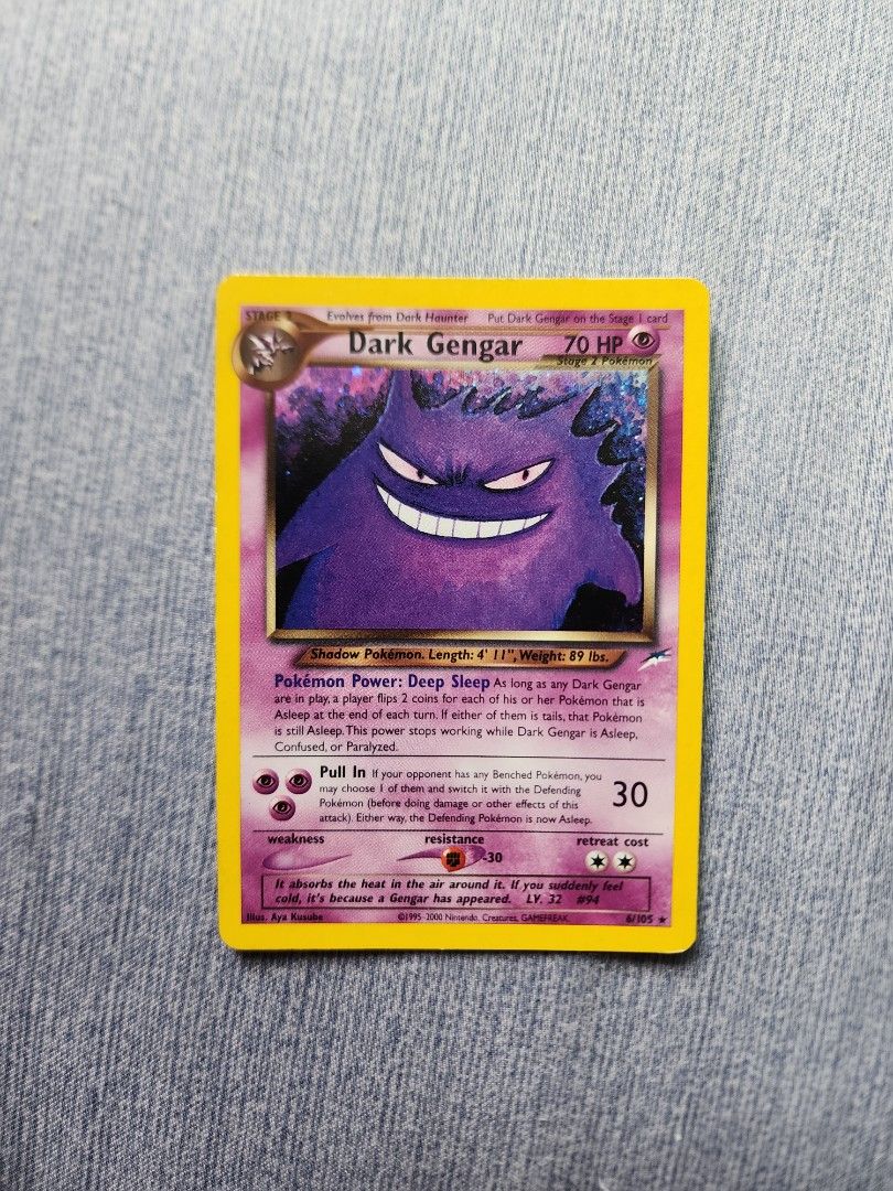 Dark Gengar Holo Neo Genesis Pokemon TCG Card, Hobbies & Toys, Toys ...
